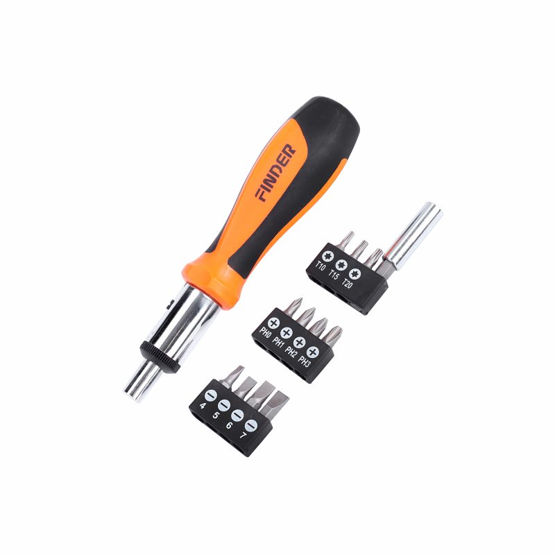 13PCS Ratchet Screwdriver And Bits Set - Finder Tool